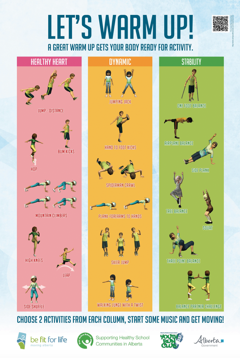 Let's Warm Up: Activity Posters for Grades K-6 and 7-12 – Ever Active ...